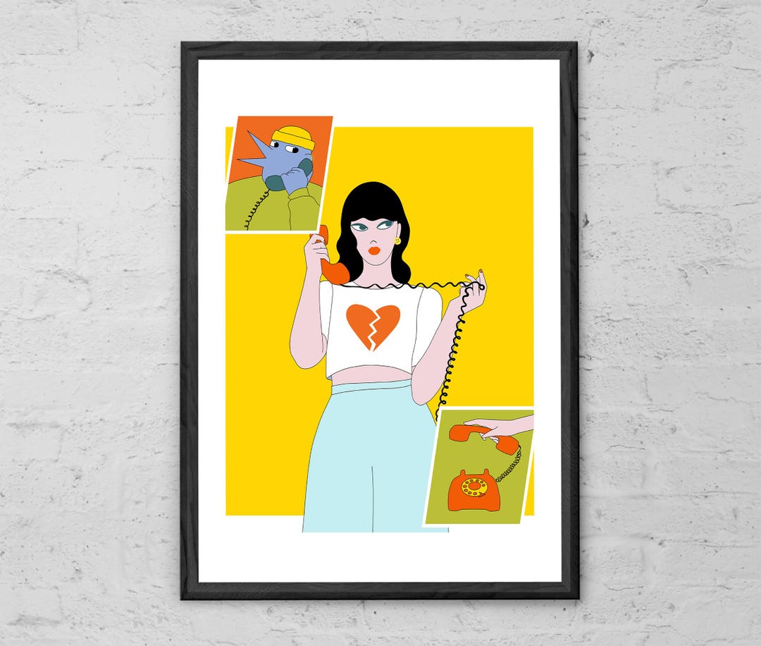 Neo Pop Art Print - Mr Promises, Comic Book Art Poster, Girly Poster ...