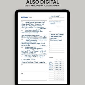 Weekly Planner Bold Modern Printable & Digital | 4 Designs in 5 Sizes ...