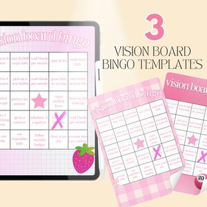 2025 Bingo Card Vision Board Digital Template for Manifestation and ...