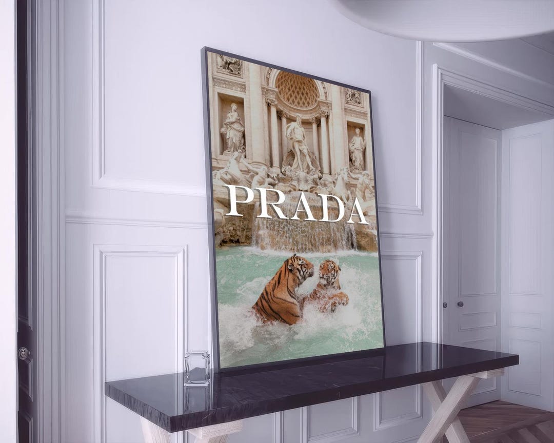 Prada Tigers in the Pool Digital Download Print, Luxury Prada Tigers in ...