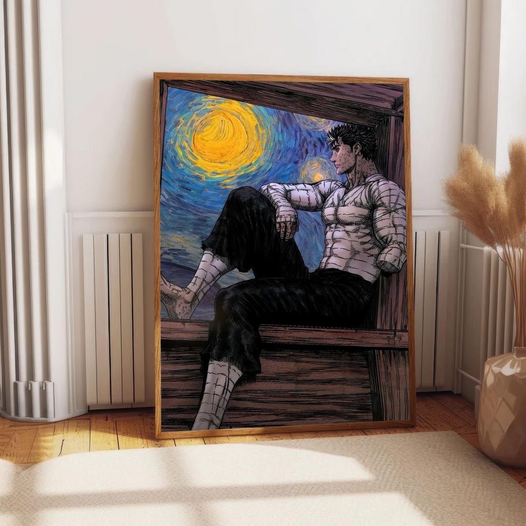 Berserk Poster, Berserk Guts Digital Download Print, Berserk Starry ...