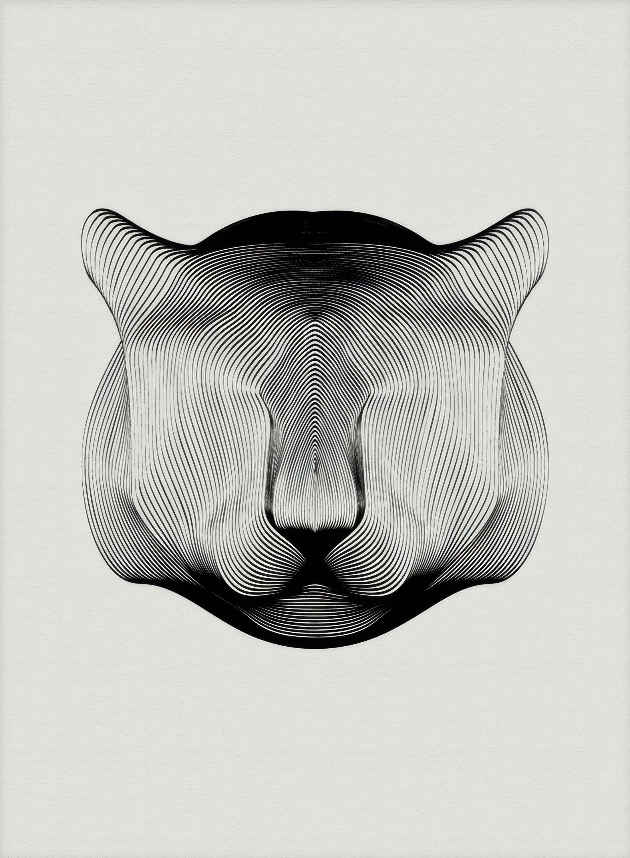 Puma, Animal Illustrator Poster, Digital Puma Animal Illustrator Art ...