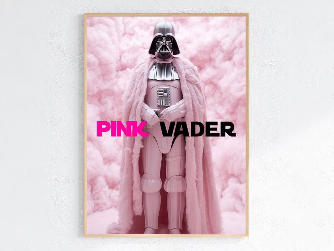 Pink Vader Star Wars Digital Download Print, Darth Vader Digital Print ...