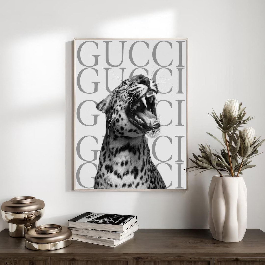 Gucci Leopard Digital Download Print, Luxury Gucci Leopard Digital ...