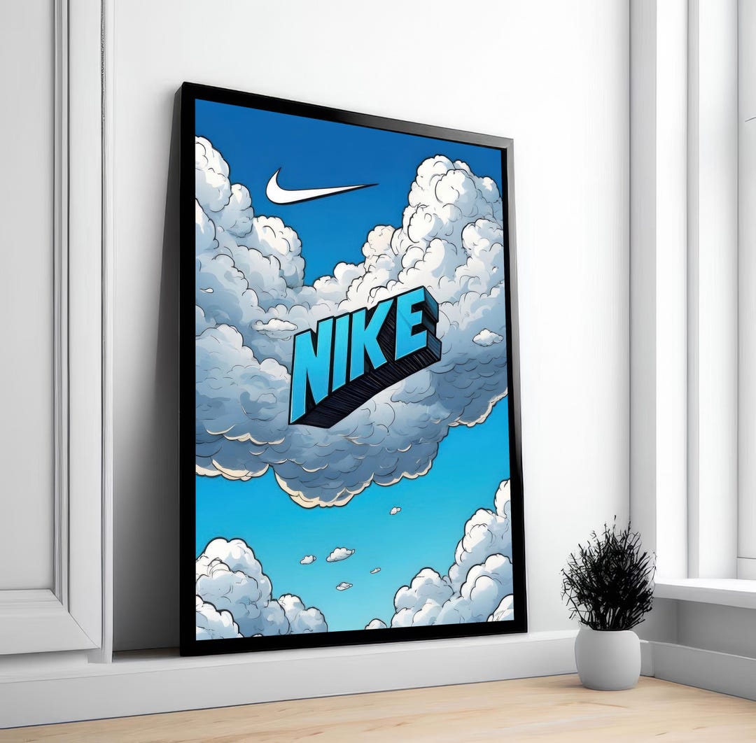 Nike Poster, Nike in the Clouds Poster, Nike in the Clouds Digital ...