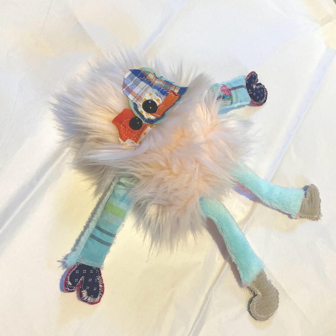 Pink Furry Monster Stuffy - Etsy