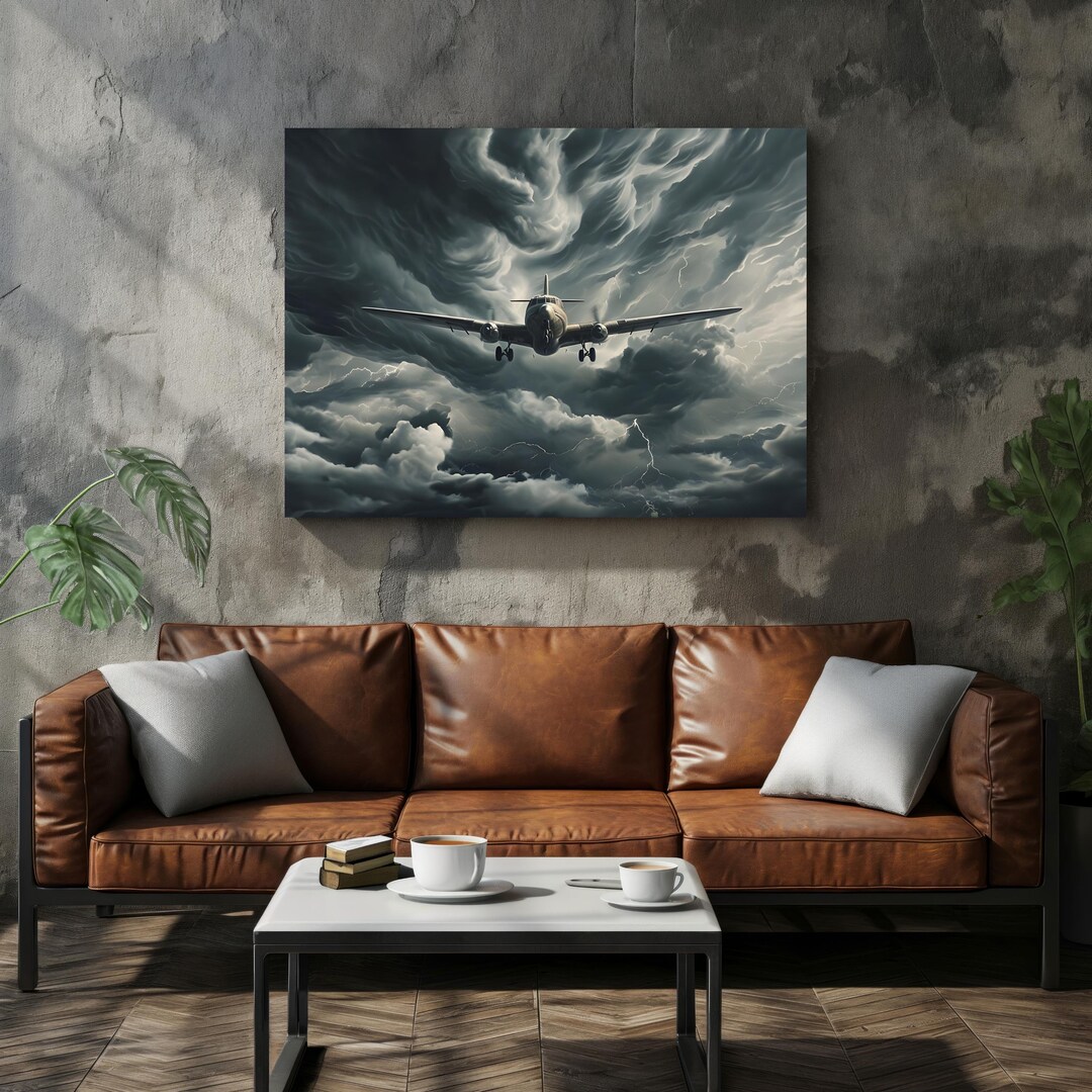 Vintage Airplane Wall Art Aviation Decor for Living Room Vintage Art ...