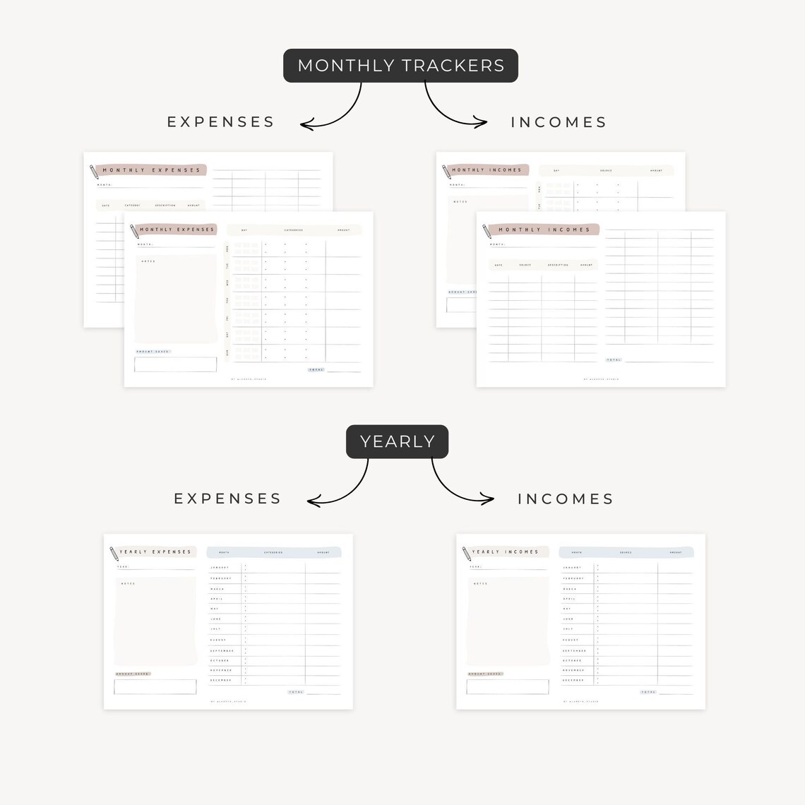 Budget Planner Printable: Income and Expense Tracker (digital Download ...