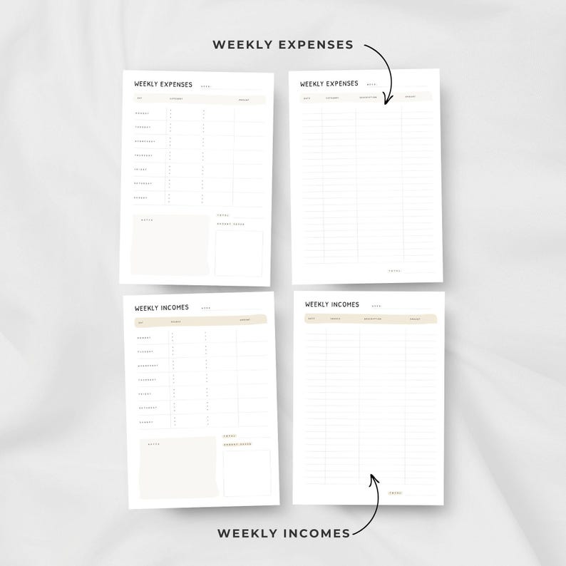 Income and Expense Tracker Printable: Business Money Management (A4 ...
