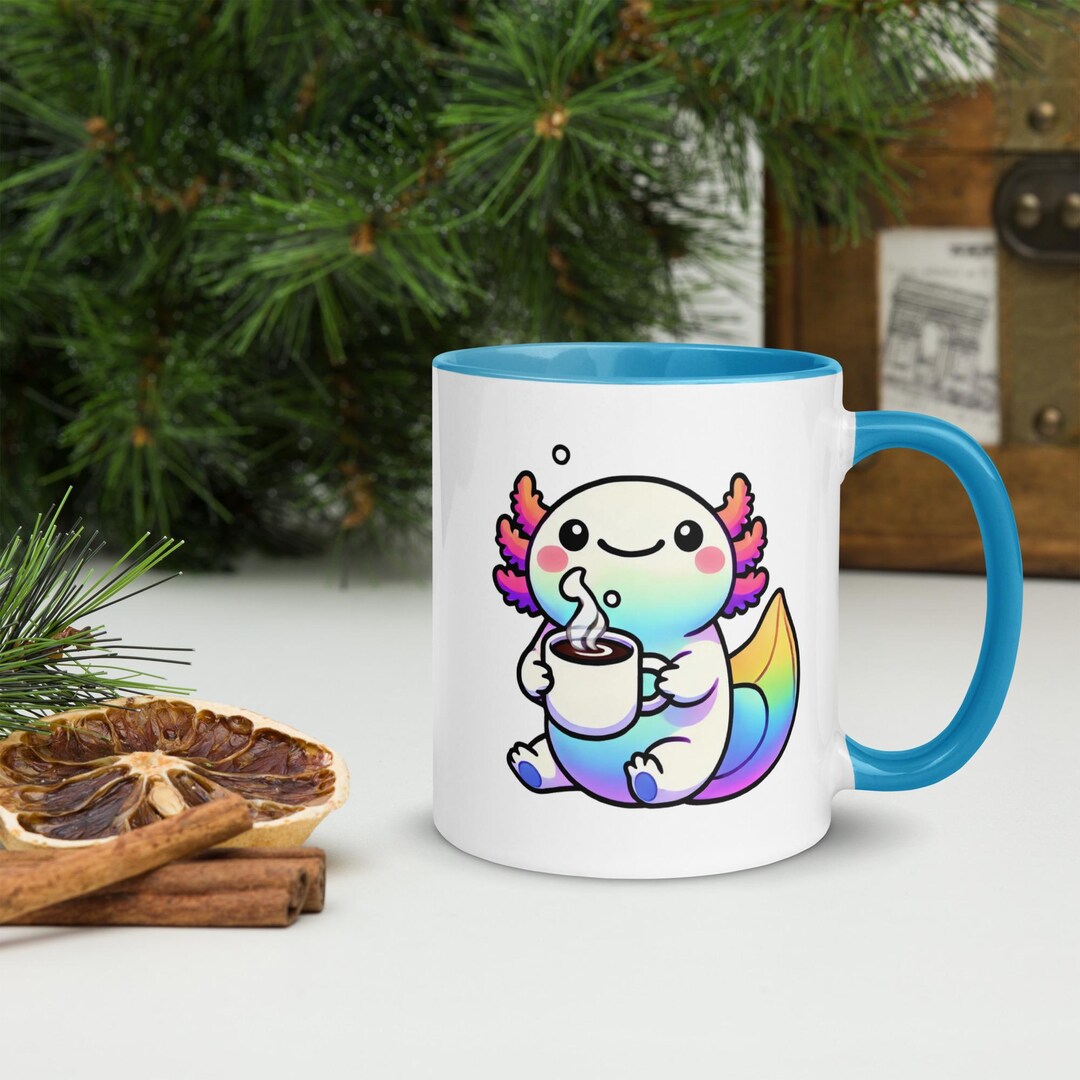 Rainbow Axolotl Mug - Etsy