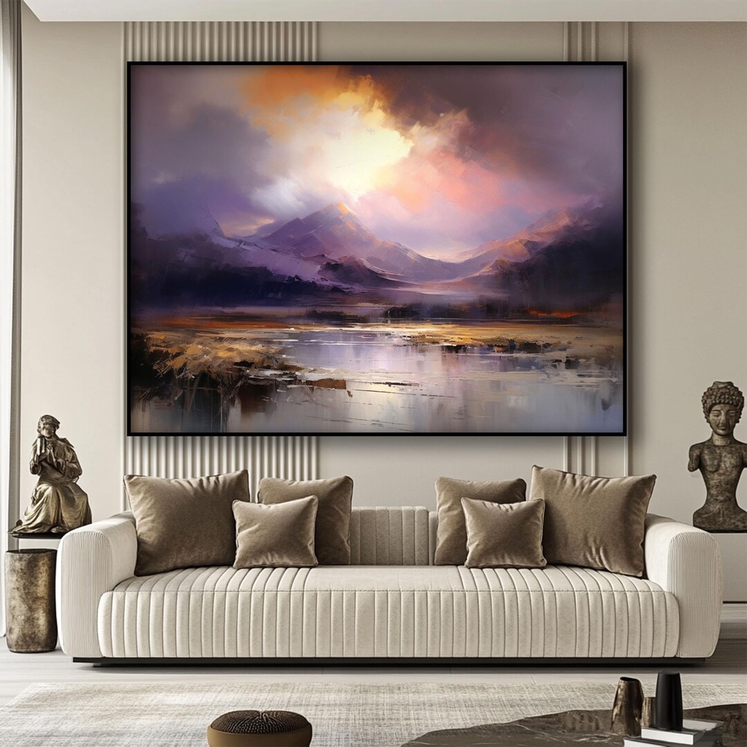 Original Large Fansy Landscape Handmade Textured Modern Painting ...