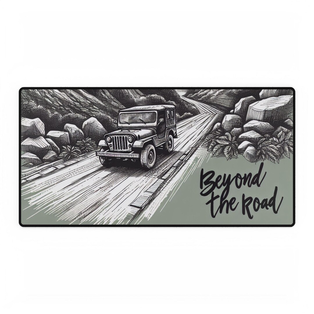 Jeep Adventure Desk Mat, Mountain Driving Work Pad, Off-road Mouse Pad ...