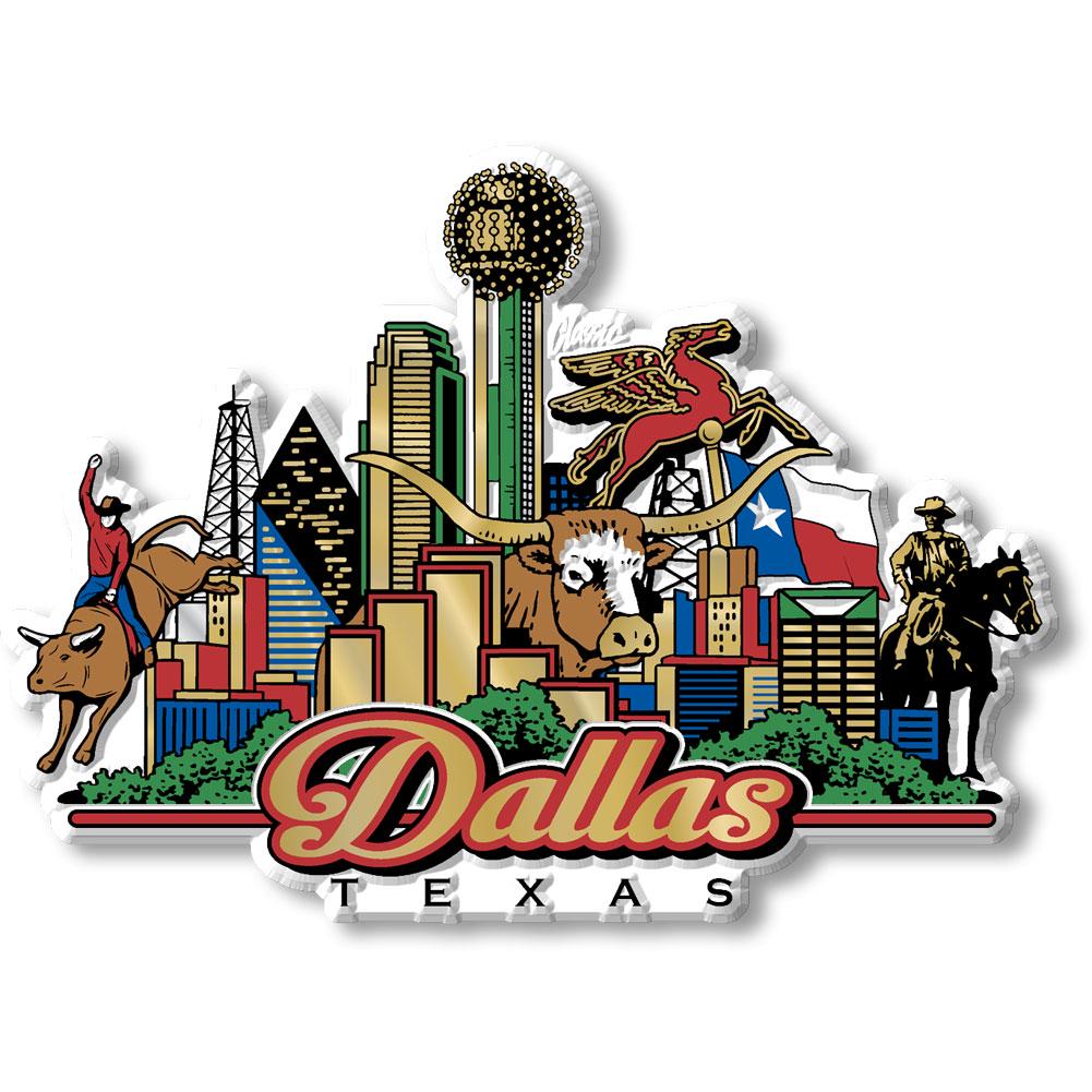 Dallas City Texas Collectible Souvenir Fridge Magnet - Etsy