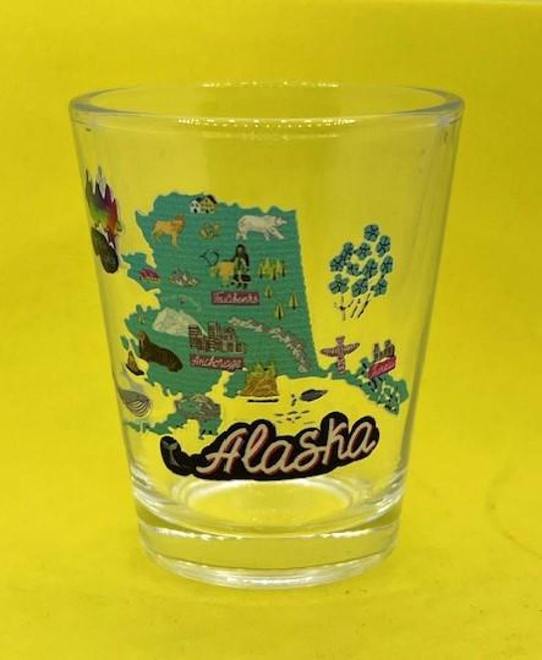 Alaska State Map Souvenirs Shot Glass - Etsy