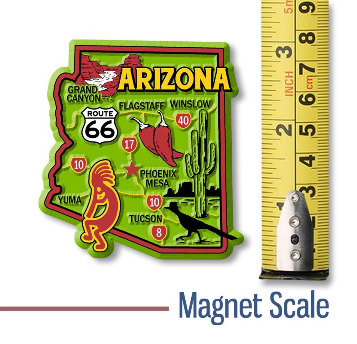 Arizona Colorful State Magnet Collectible Souvenirs Made in the USA - Etsy