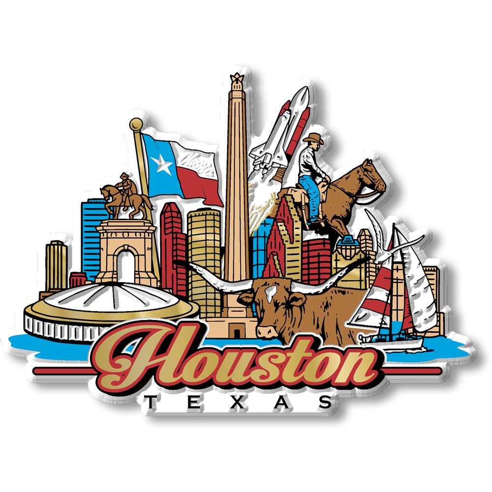 Houston Texas Collectible Souvenir Fridge Magnet - Etsy