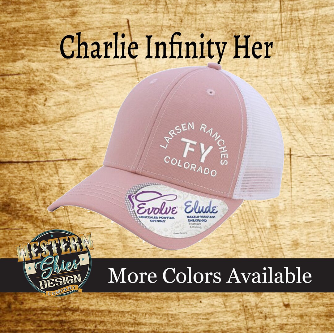 Charlie Infinity Her Ponytail Hat Custom Embroidered Hat Livestock ...