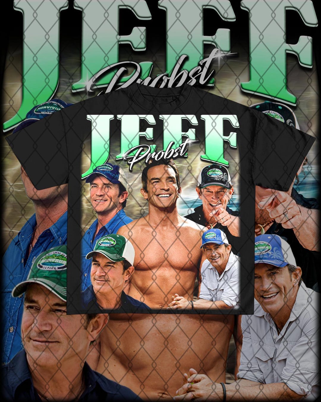 Jeff Probst PNG Digital Download, DTF Transfer Print, Bootleg Shirt ...