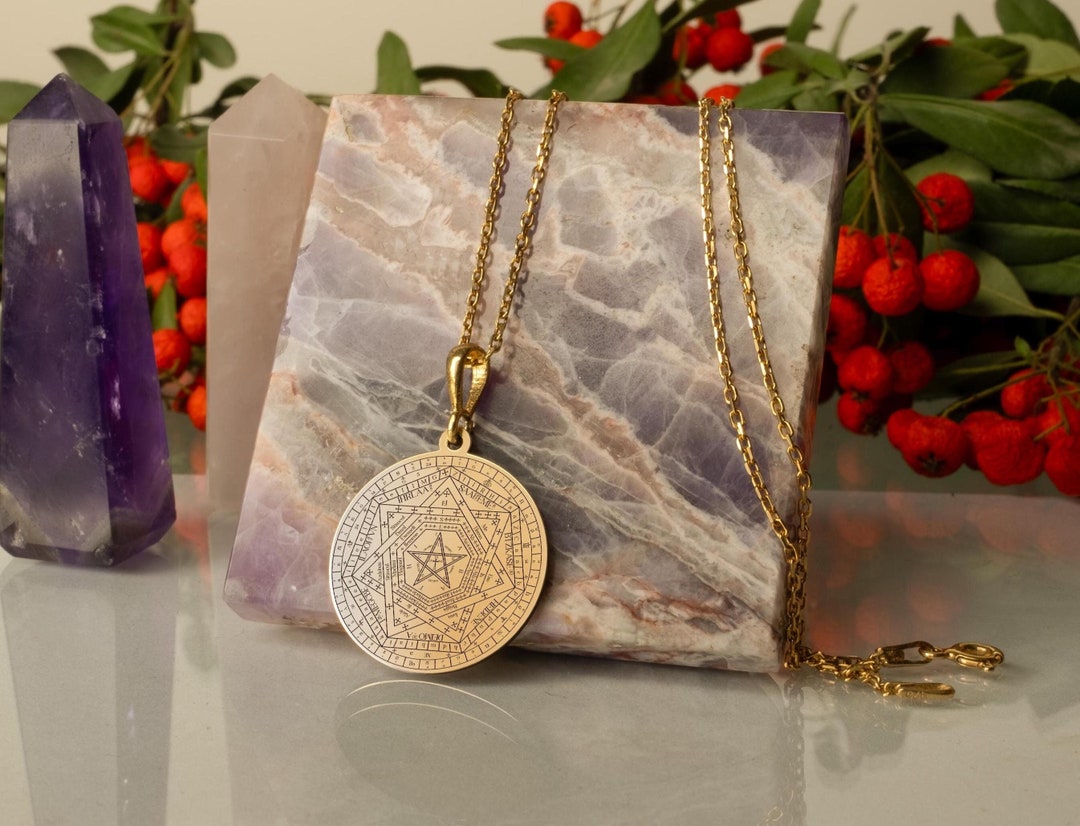 Sigillum Dei Aemeth Necklace – Sacred Enochian Magic Symbol for ...