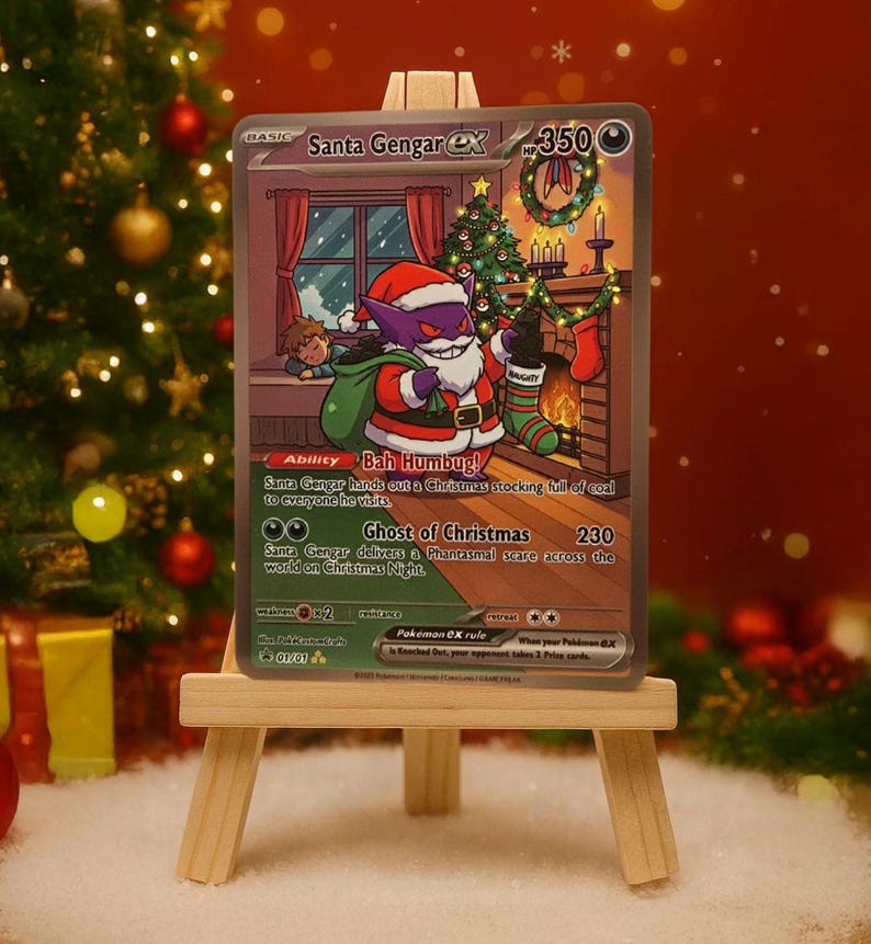Santa Pikachu & Santa Gengar Limited Christmas Pokémon Cards – 100 ...