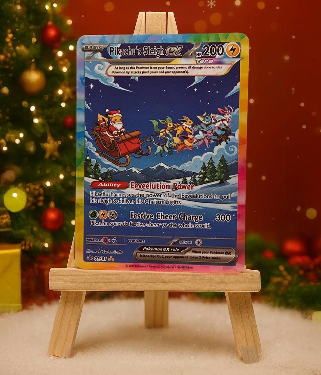 Santa Pikachu & Santa Gengar Limited Christmas Pokémon Cards – 100 ...
