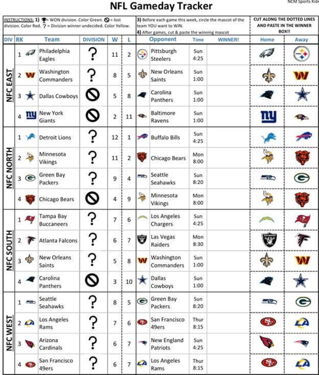 NFL Gameday Kids Activity Sheet - Etsy