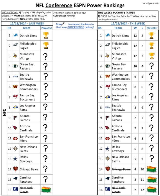 NFL Activity Sheets for Kids | Gameday Printable Activities ...