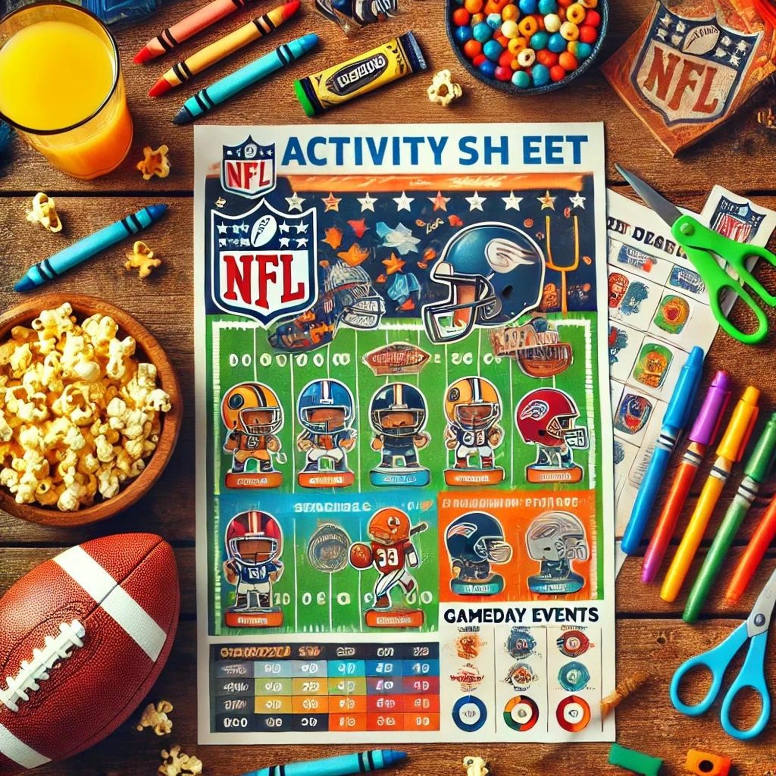 NFL Activity Sheets for Kids | Gameday Printable Activities ...
