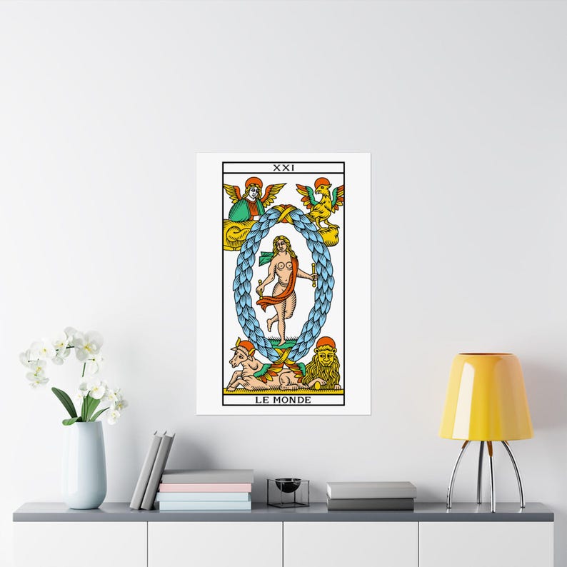 Tarot Arcane Poster, Matte Vertical Posters, Le Monde Design, Wall Art Decor, Mystical Home ...