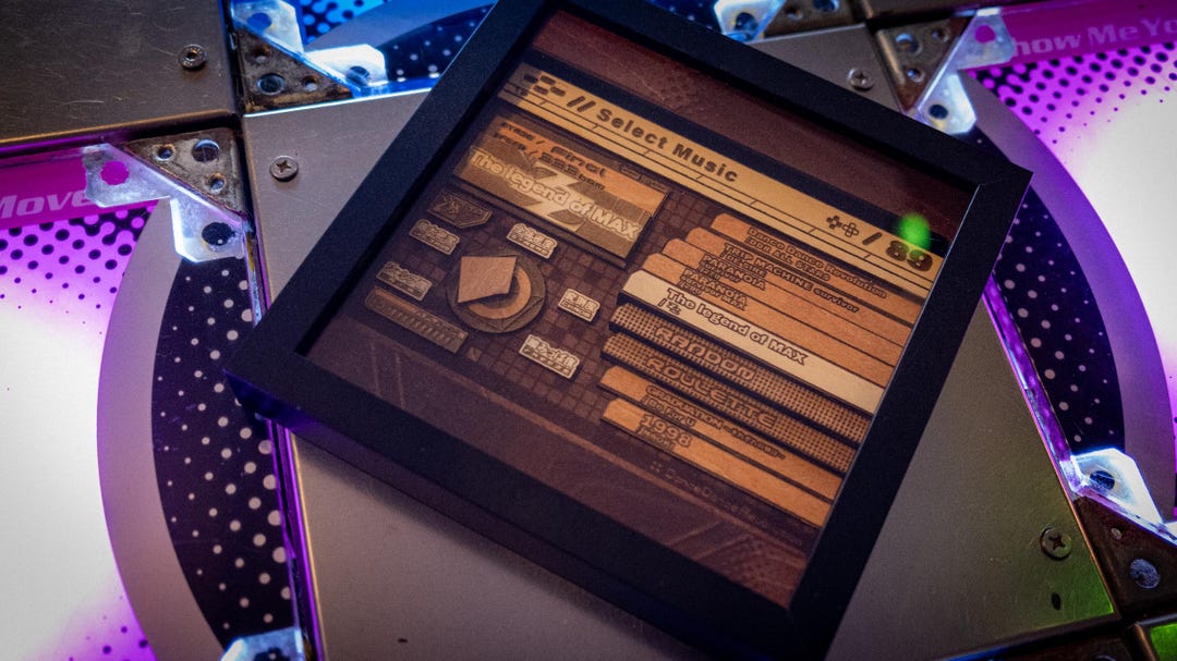 8x8in Framed DDR Extreme Wooden Song List Diorama - Etsy