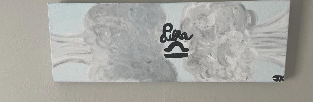 Libra Zodiac Sign Painting - Etsy