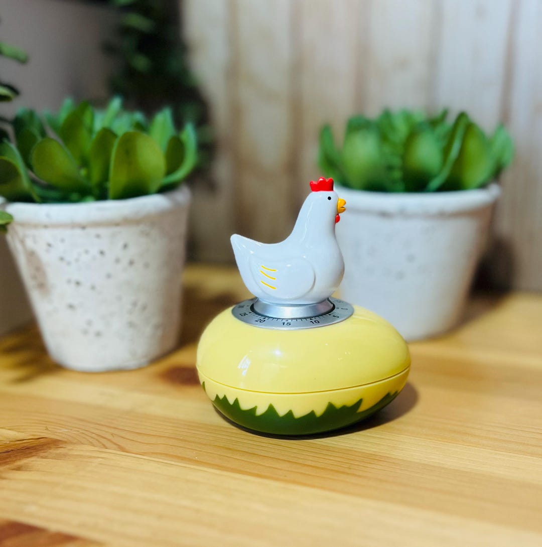 Classic Looking Hen Wind up Kitchen Timer, No Batteries Needed a Very ...