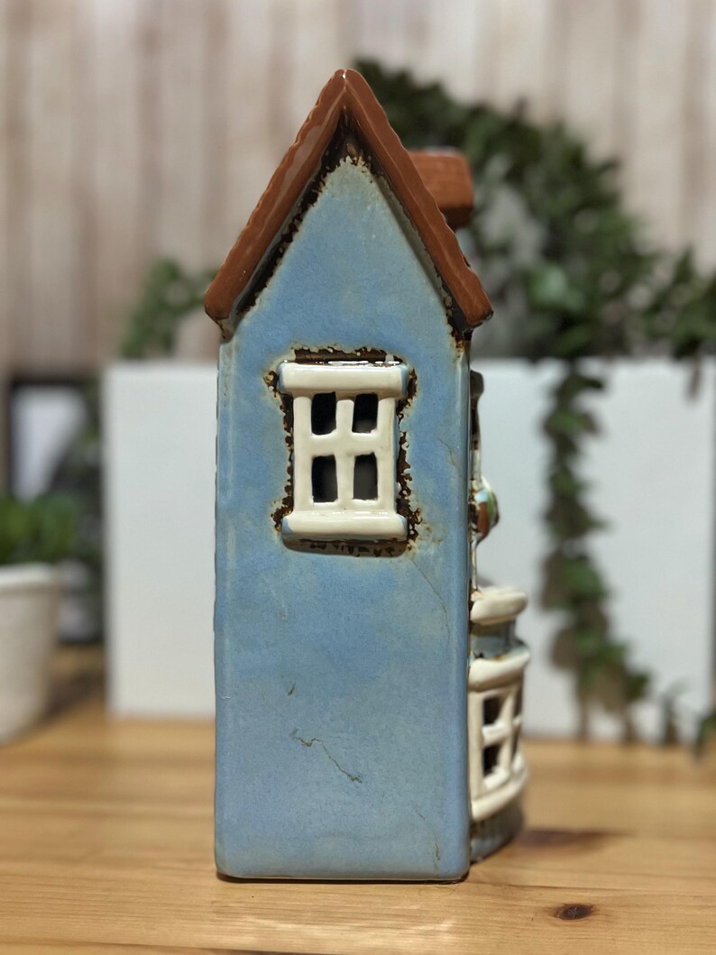 Ceramic Tea Light, the Old Bakery With Flower Window Boxes, Beautifully ...