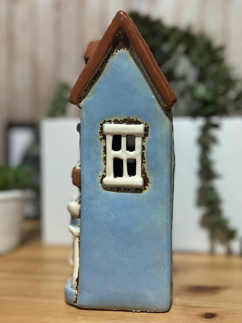Ceramic Tea Light, the Old Bakery With Flower Window Boxes, Beautifully ...