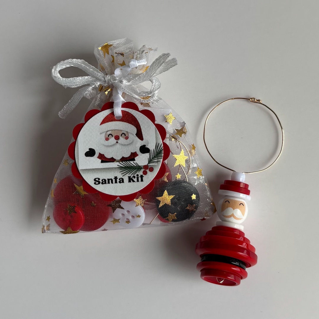 Button Santa Ornament Kit - Etsy
