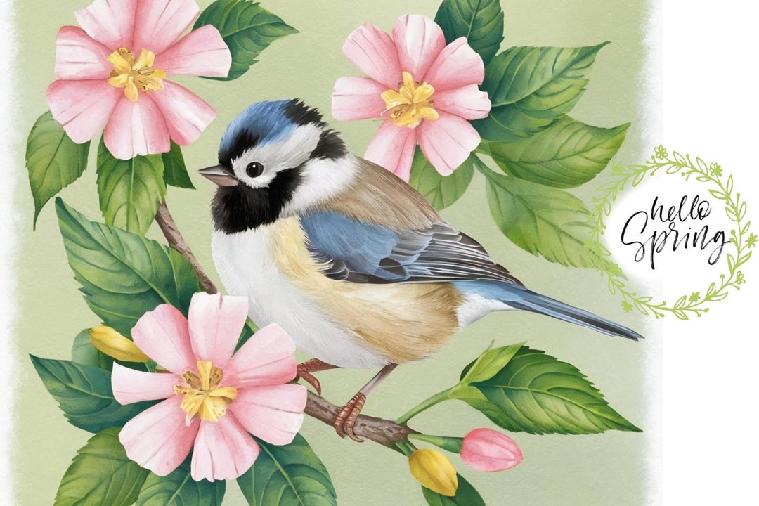 Spring Bird Postcard - Etsy