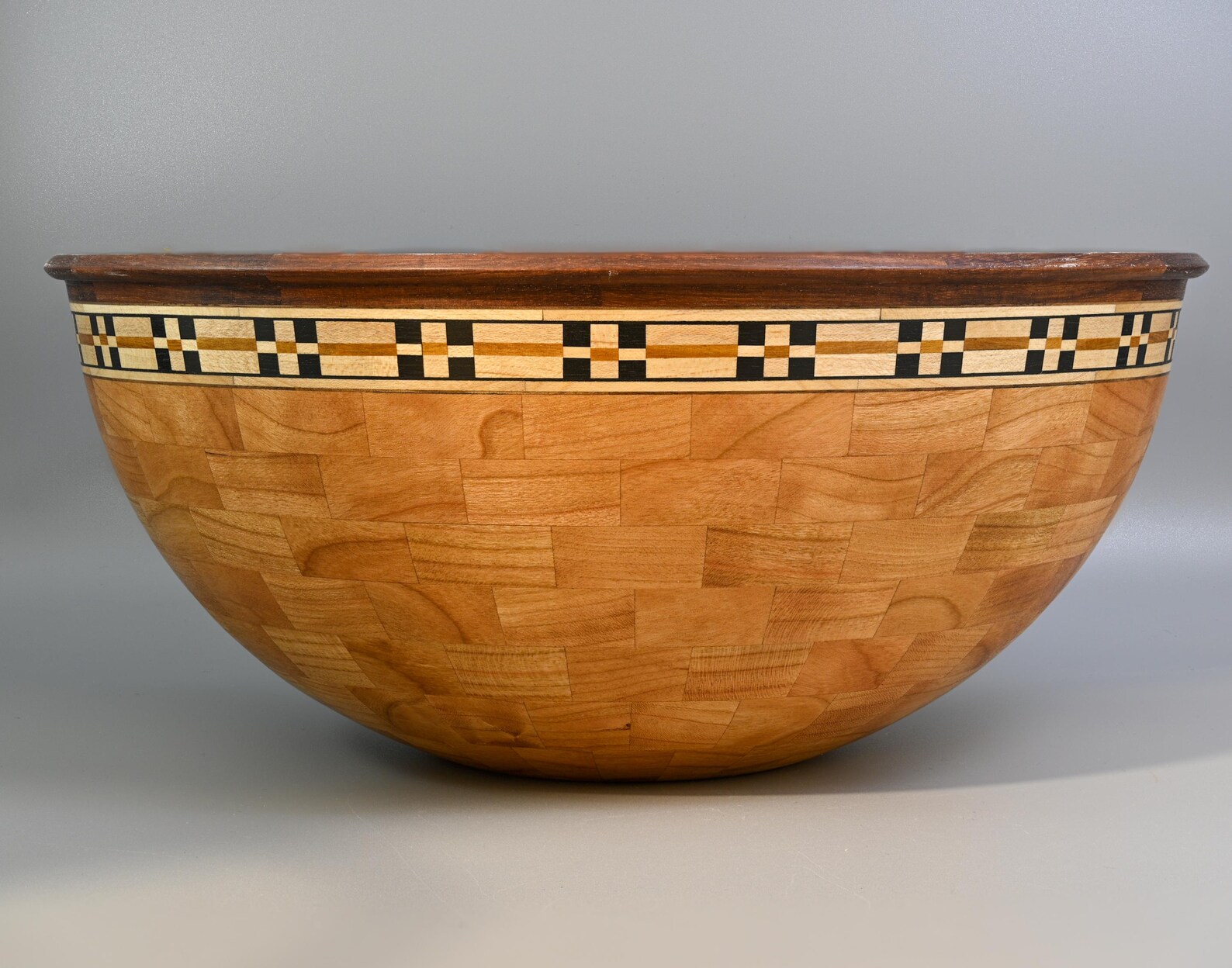 Michigan Cherry Segmented Bowl "checkers" Pattern (2024) 10.25" Wide ...
