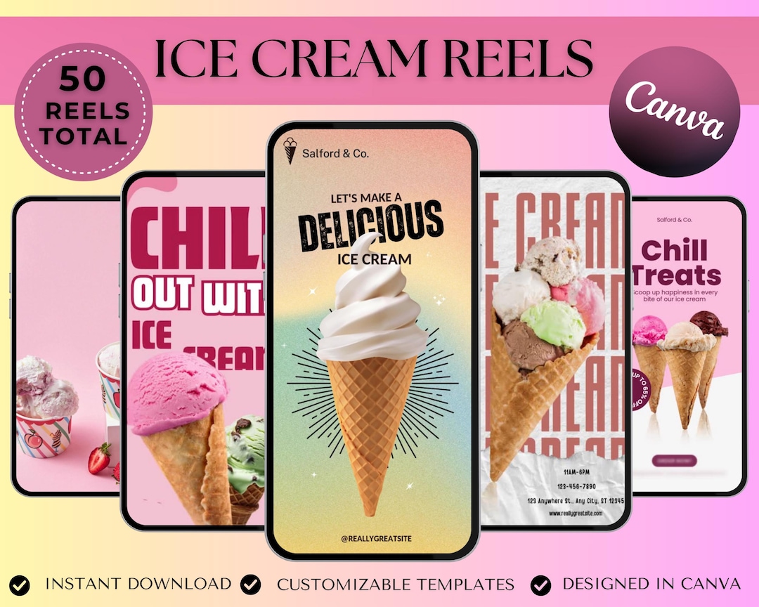 Ice Cream Reels Instagram Videos Gelato Reels Chocolate Ice Cream Mint ...