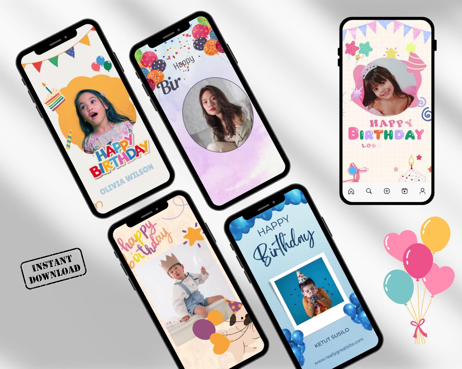 100 Happy Birthday Reels Videos Instagram Tiktok Bday Faceless Reels ...