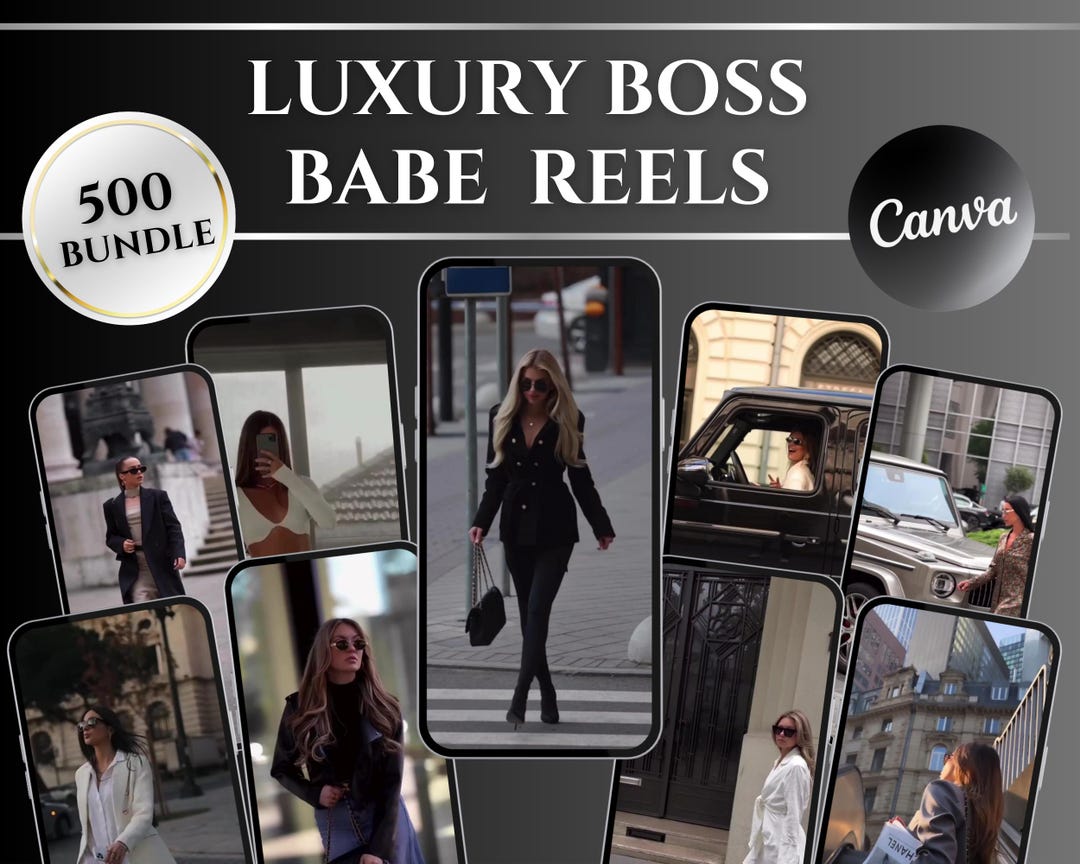 500 Luxury Boss Babe Reels: Faceless Marketing Videos (digital Download ...