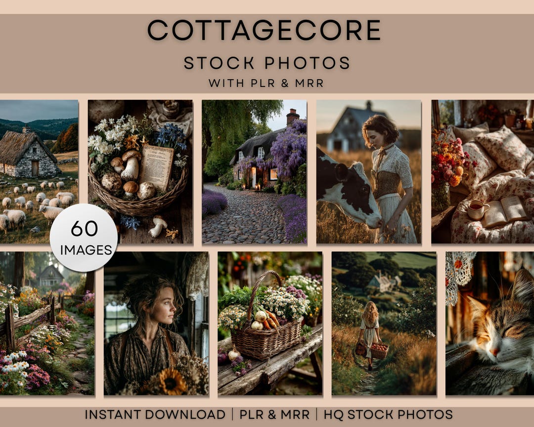 Cottagecore Stock Photos: 60 Countryside Beige & Brown Images (MRR, PLR ...