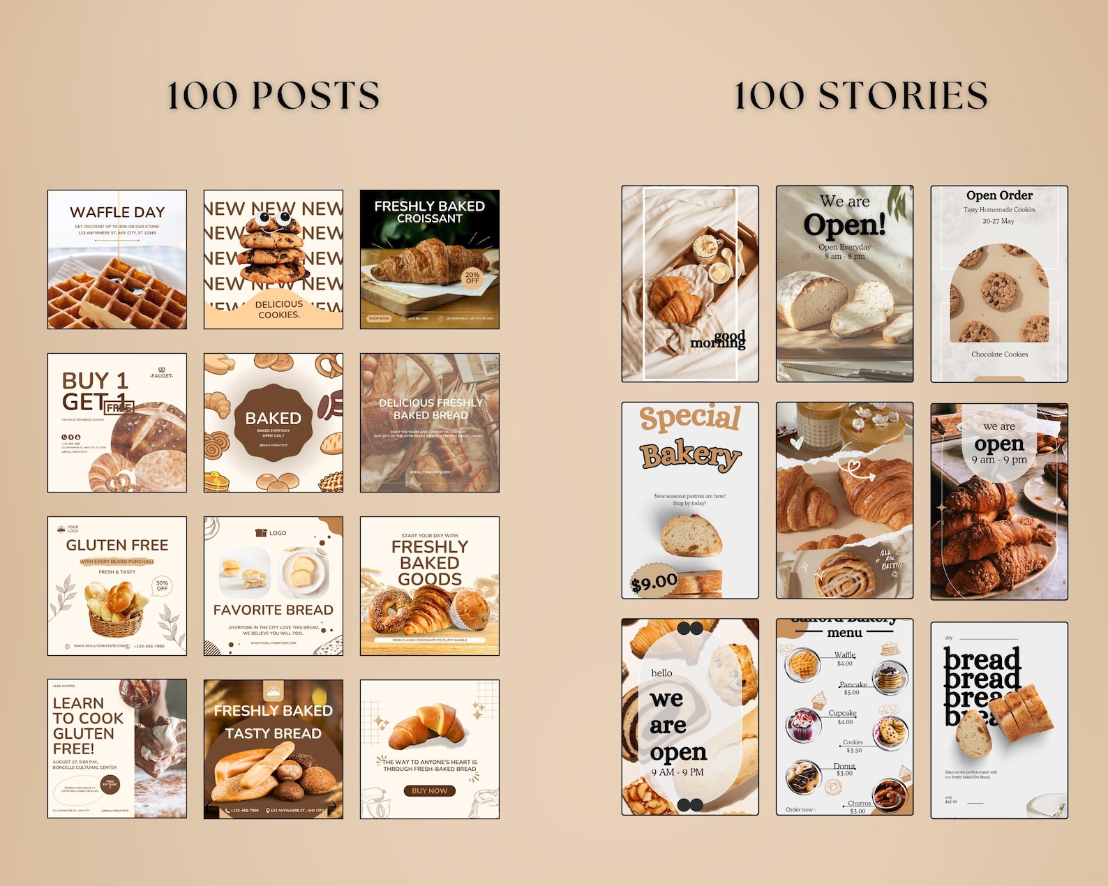 230 Bakery Instagram Post Templates Bakery Instagram Template Cake ...