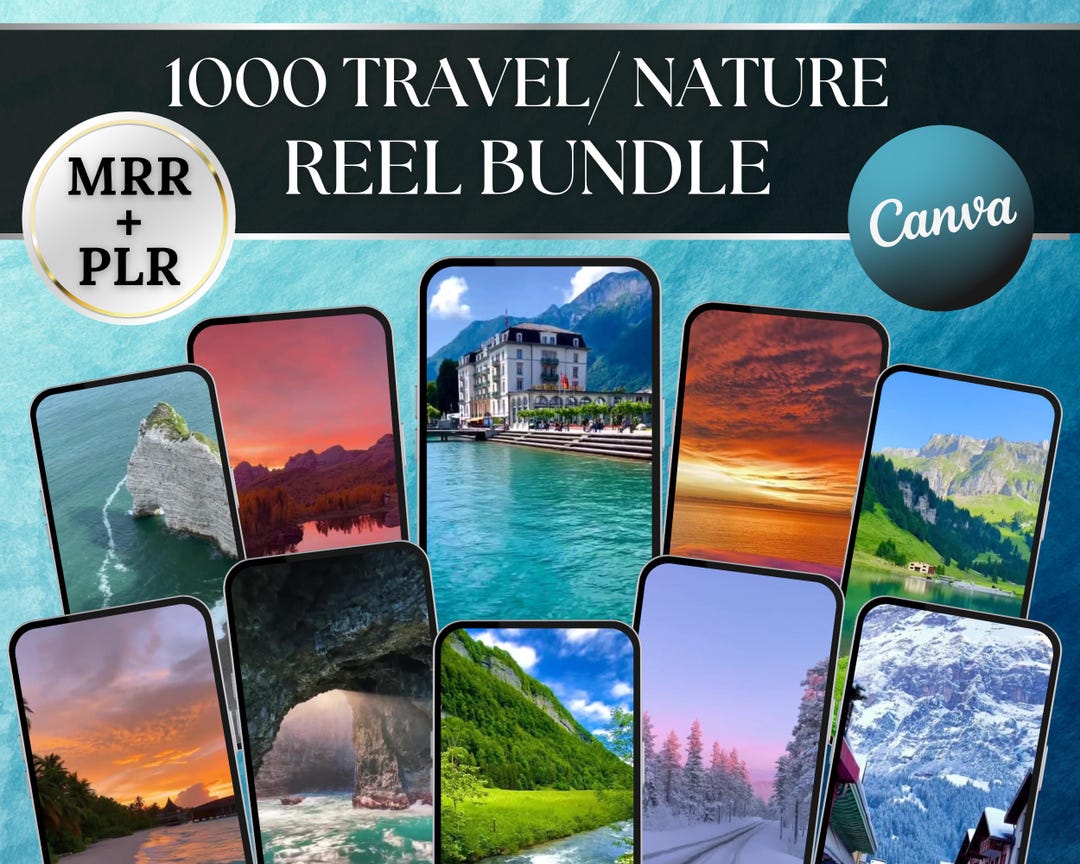 1000 Travel Nature Reels: Social Media Video Bundle (MRR PLR) - Etsy