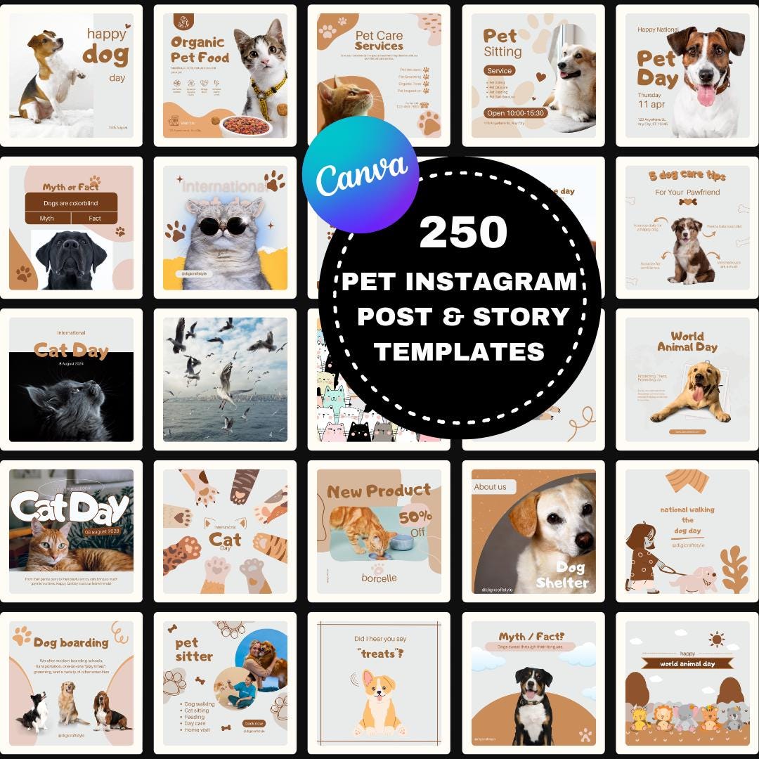 250 Pet Instagram Templates Dog Social Media Dog Sport Agility ...