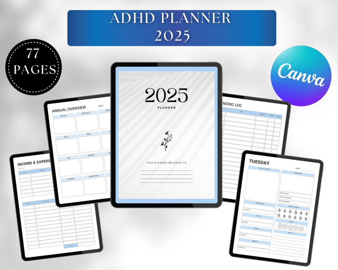 ADHD Planner 2025 Adhd Life Planner, All in One Ultimate Adhd Planner ...