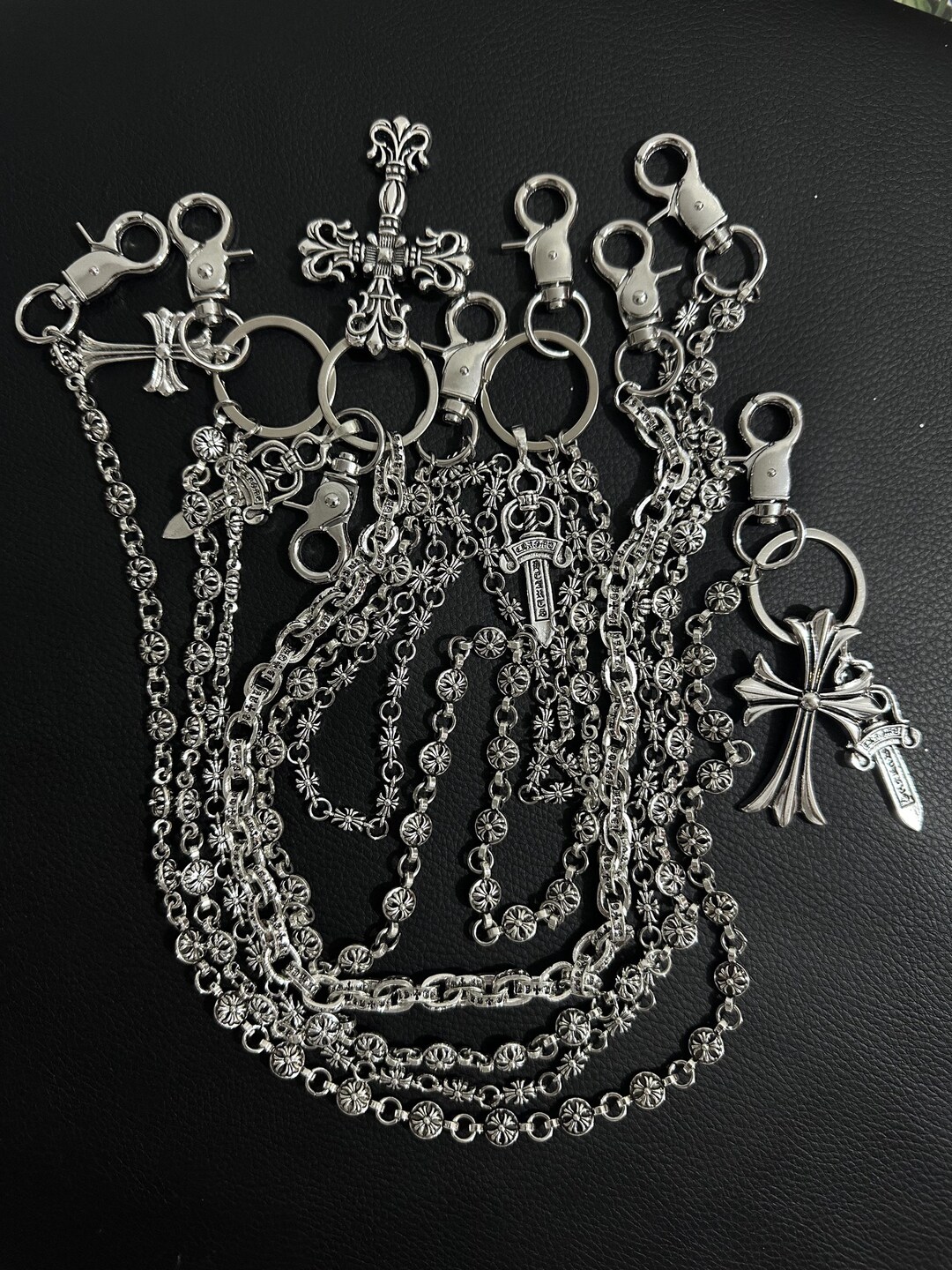 Wallet Chain, Cross Flower Wallet Chain, Metal Alloy Sturdy Jeans ...