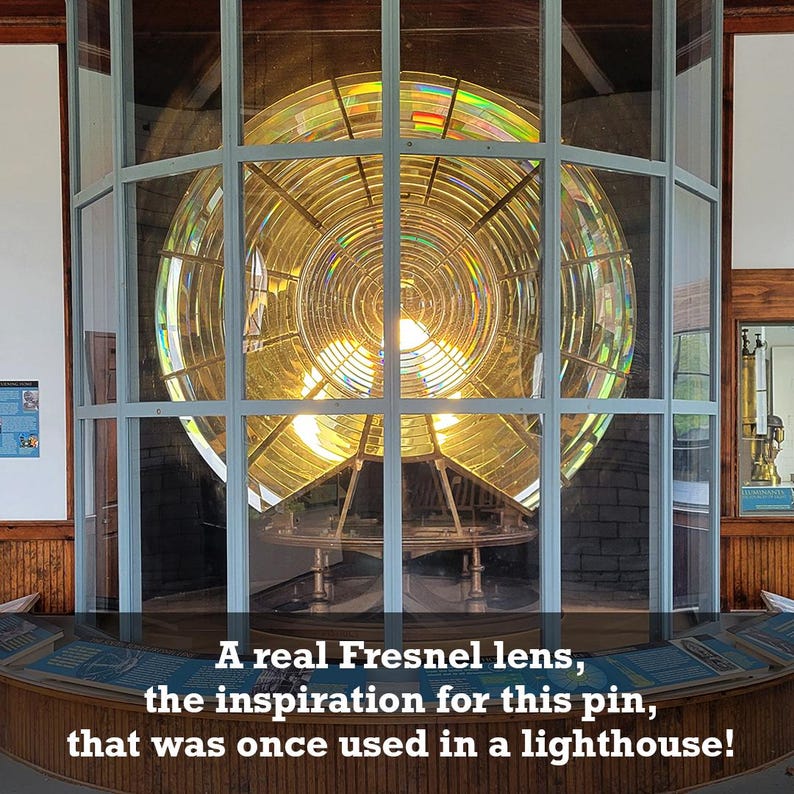 Fresnel Lens Hard Enamel Pin / Lapel Pin / Lighthouse Gift - Etsy