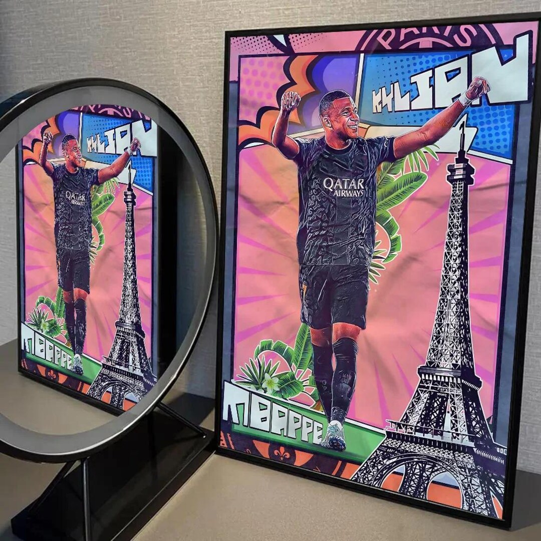 Kylian Mbappe Wall Art - Football Poster Set | Soccer Aesthetic Prints ...