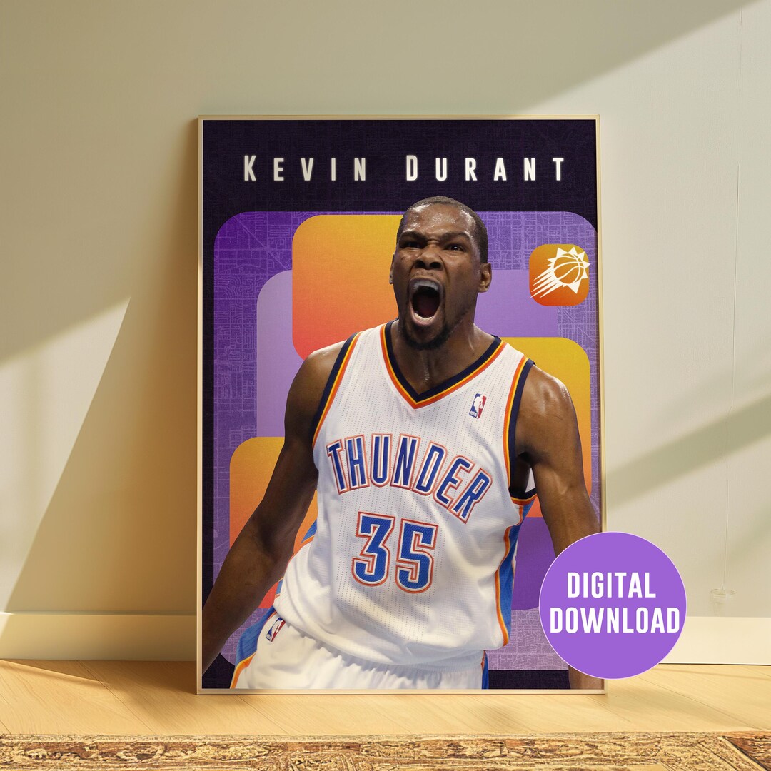 Kevin Durant Poster, OKC Thunder Poster, NBA Poster, Sports Poster ...
