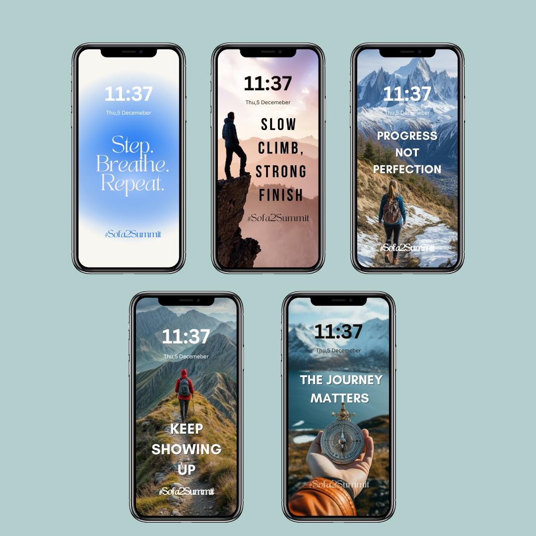 Motivational Phone Wallpaper Bundle: Progress & Perseverance (digital ...